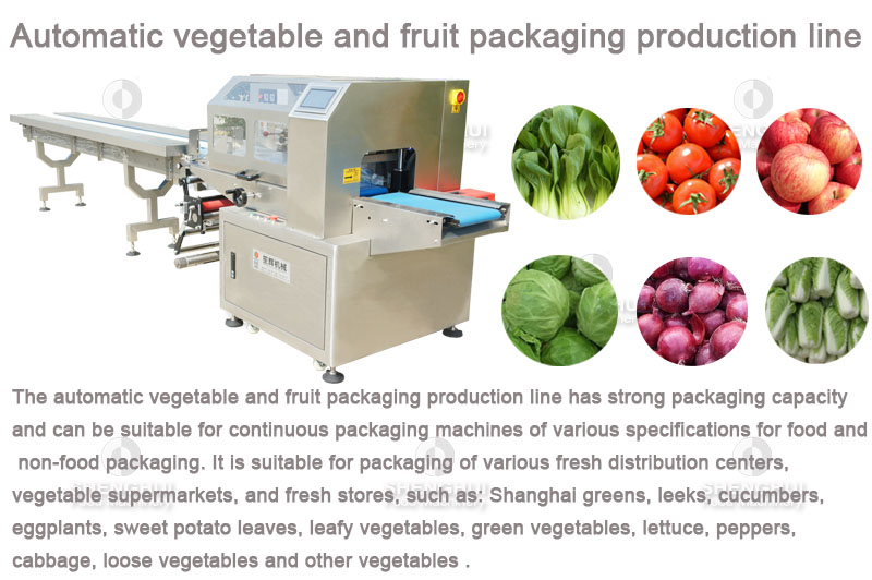 Continuous supermarket vegetable and fruit packaging production line ...