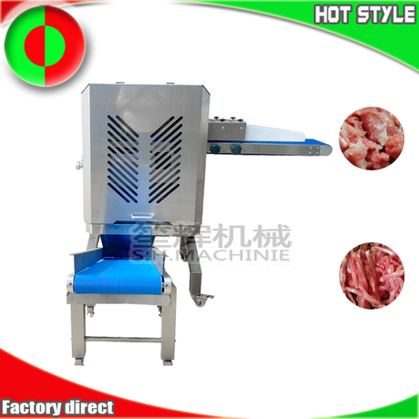 Automatic frozen meat cutting machine shredded meat equipment conveyor ...