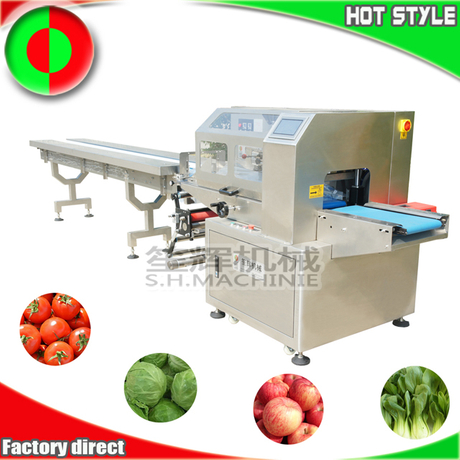 Continuous supermarket vegetable and fruit packaging production line ...
